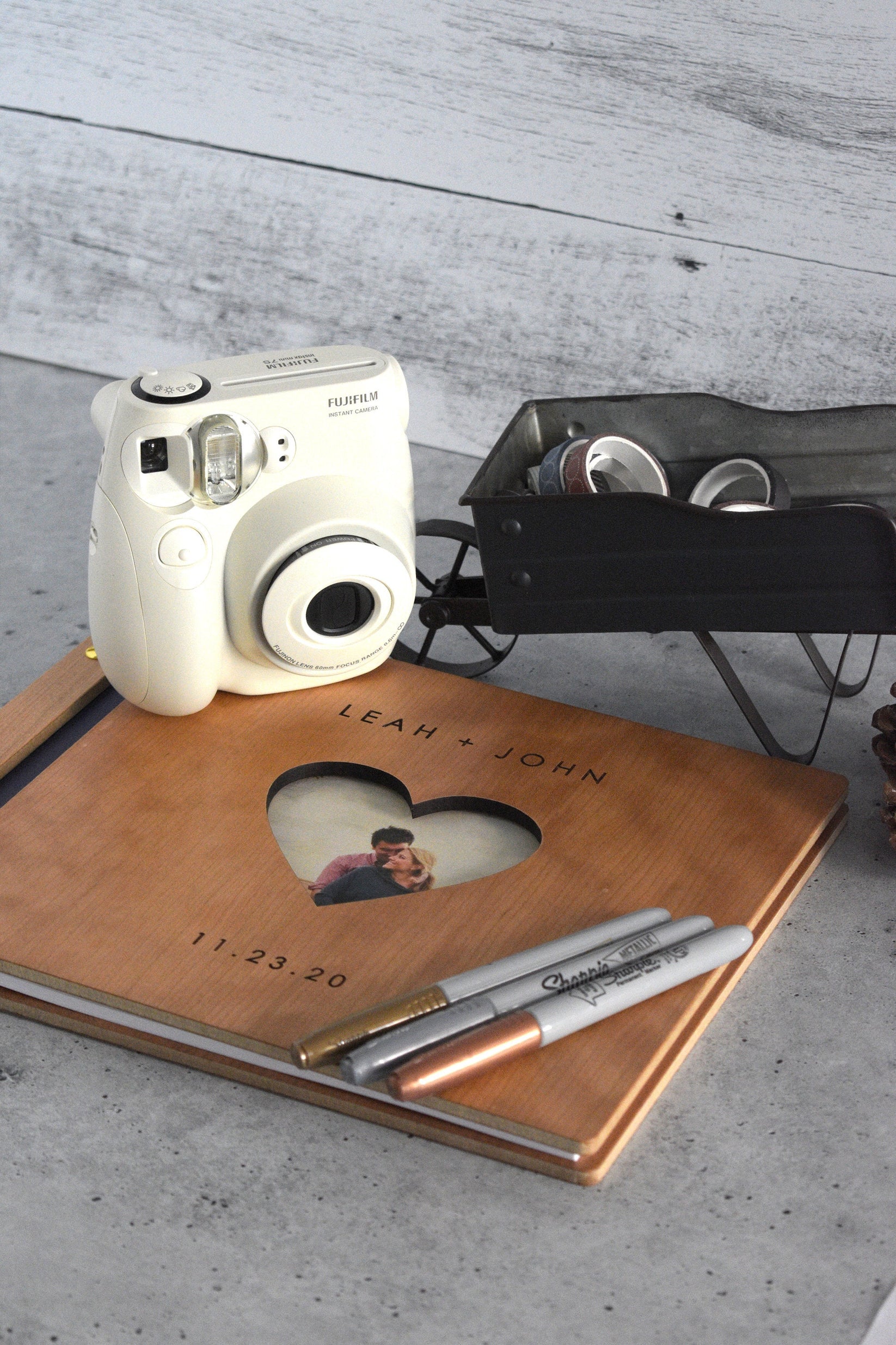 Heart Cut Out Adventure Book Design Heart Scrapbook Couples Gift ...