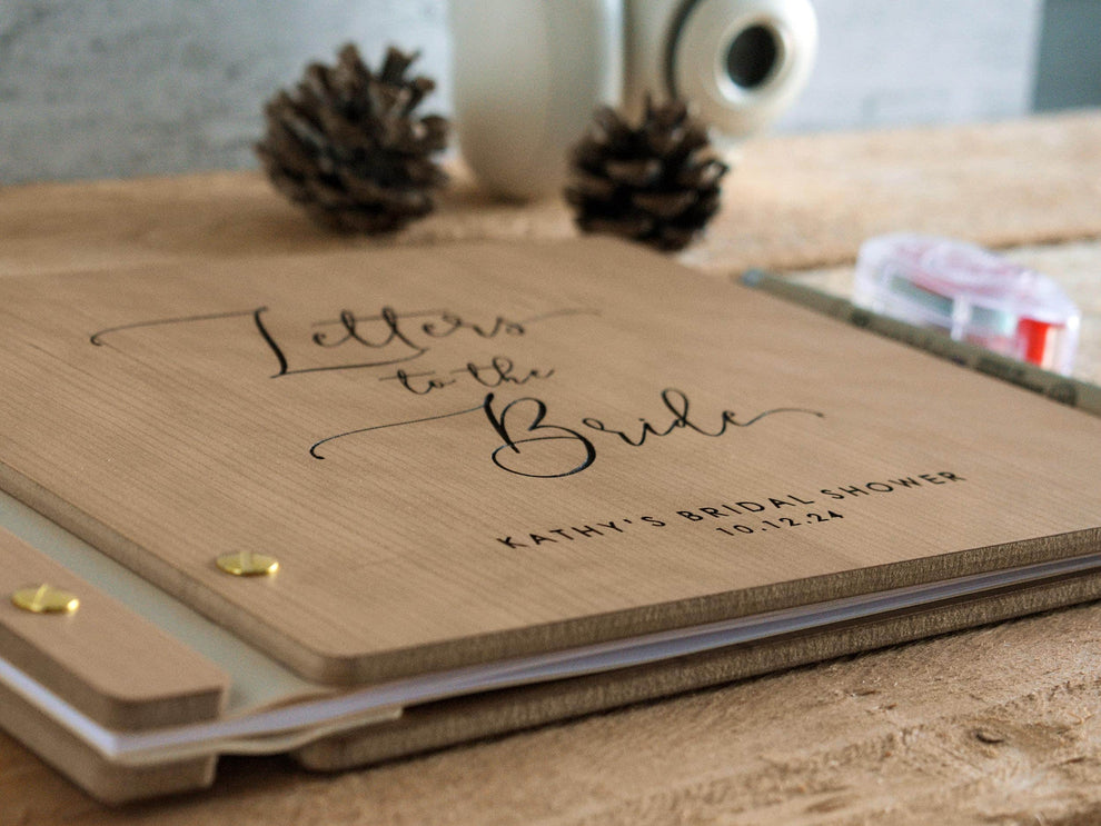 Letters to the Bride Bridal Shower Guest Book Gift – RedBerry Guest Books
