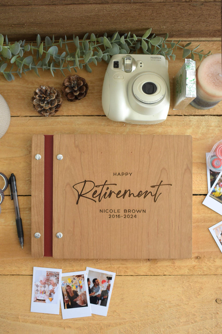 Happy Retirement Memory Book, Sign in Retirement Gift – RedBerry Guest ...