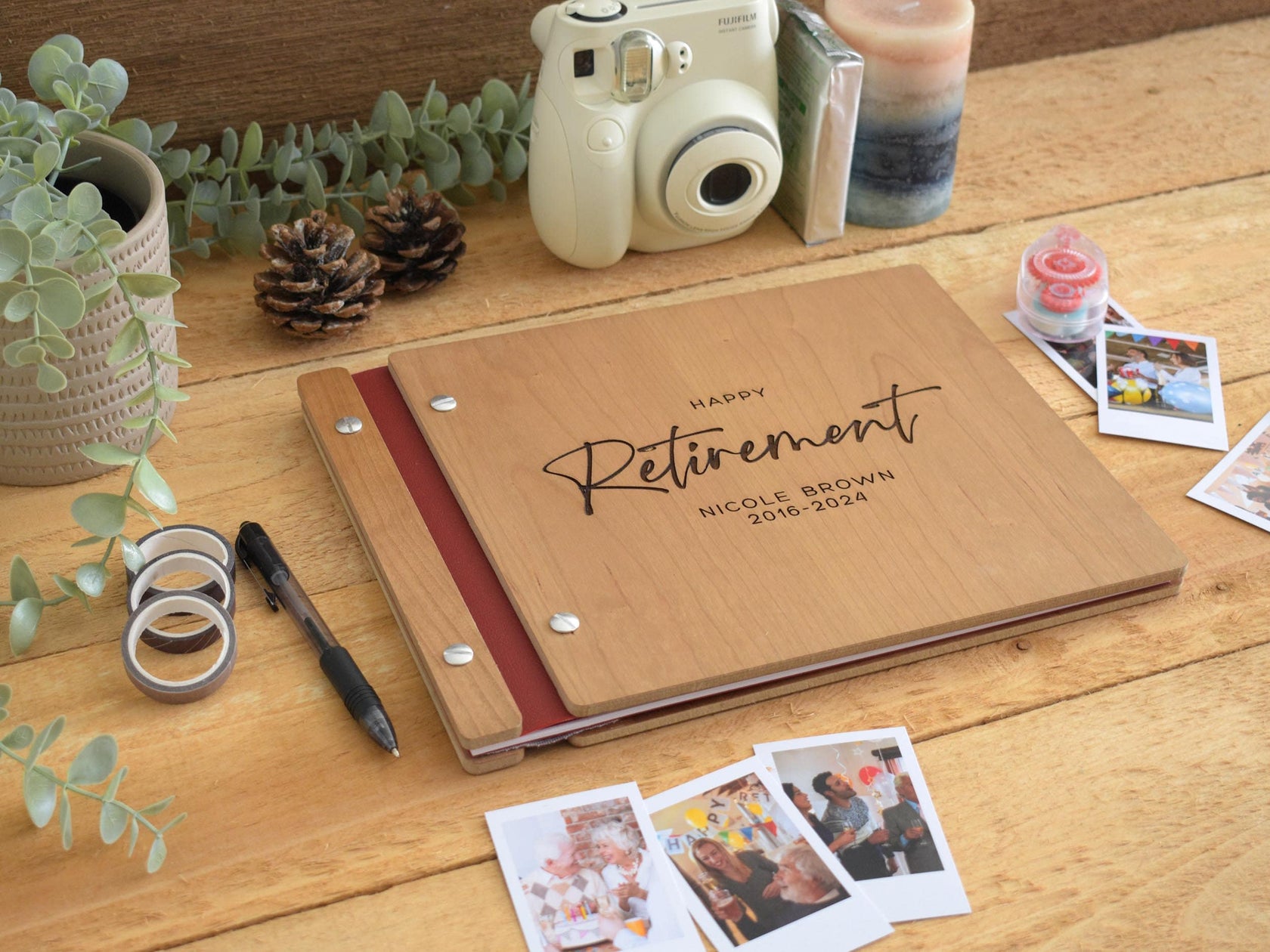 Happy Retirement Memory Book, Sign in Retirement Gift – RedBerry Guest ...