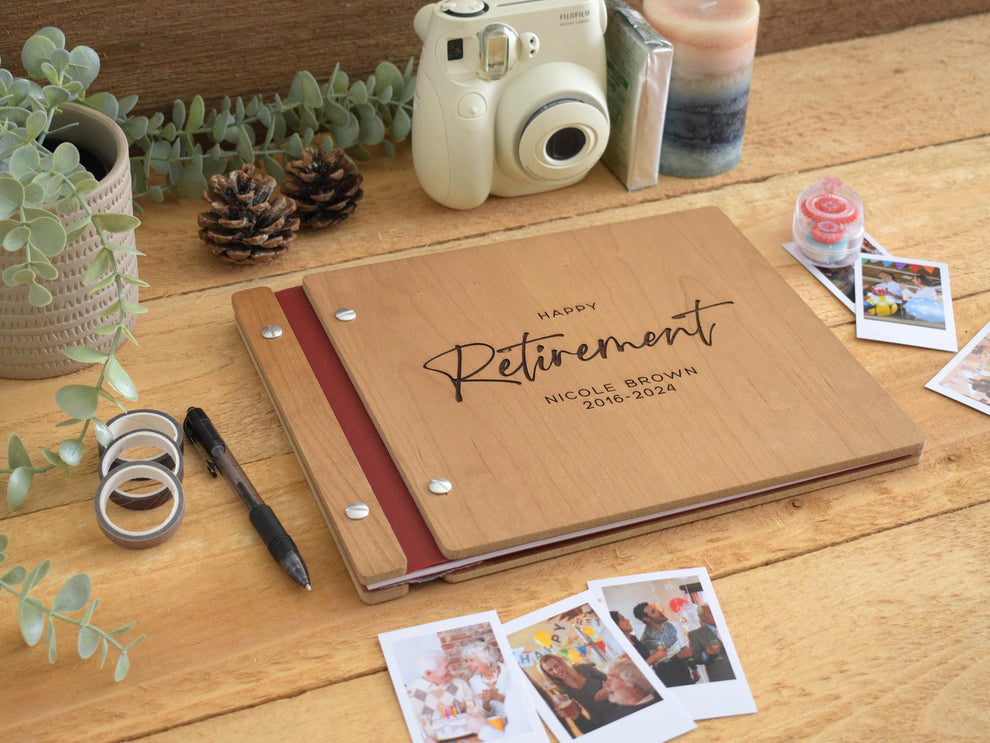 Happy Retirement Memory Book, Sign in Retirement Gift – RedBerry Guest ...